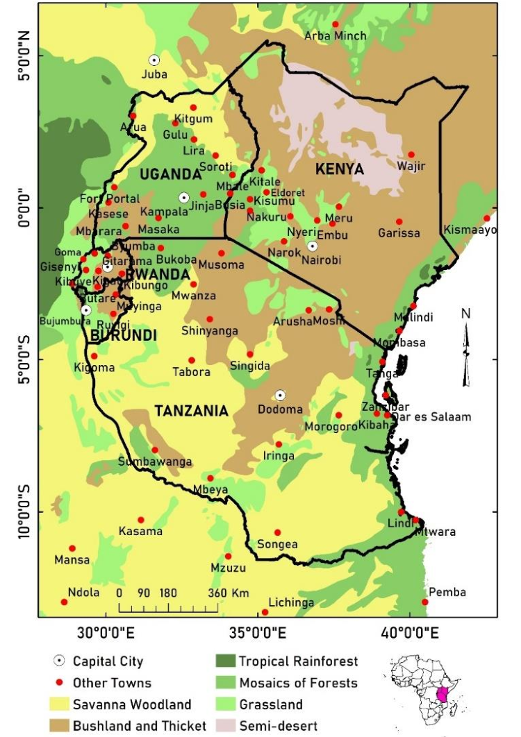 PHYSICAL FEATURES IN EAST AFRICA